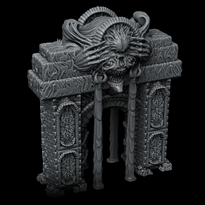 3D Printable Hell Gate and Tiles by RocketPigGames