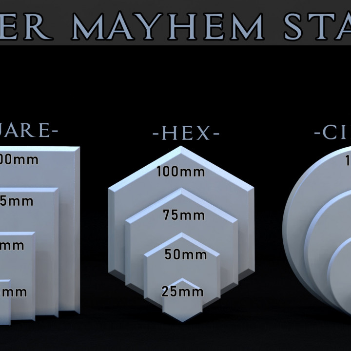 Download Standard bases(25,50,75,100mm/ Hex, round, oval, square ...