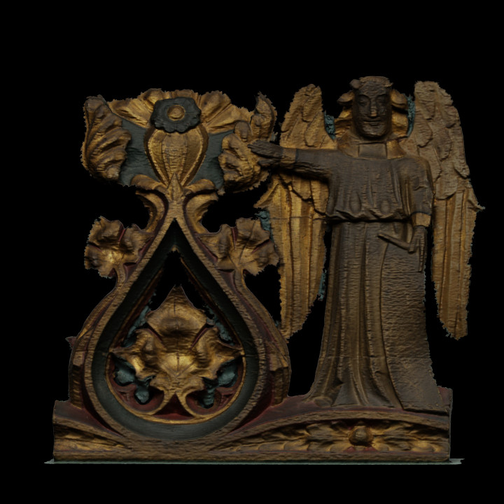 3D Printable Angel with scroll by The Hunt Museum