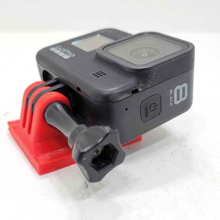 3D Printable Wall-Mounted GoPro Action Camera Mount by Mike S