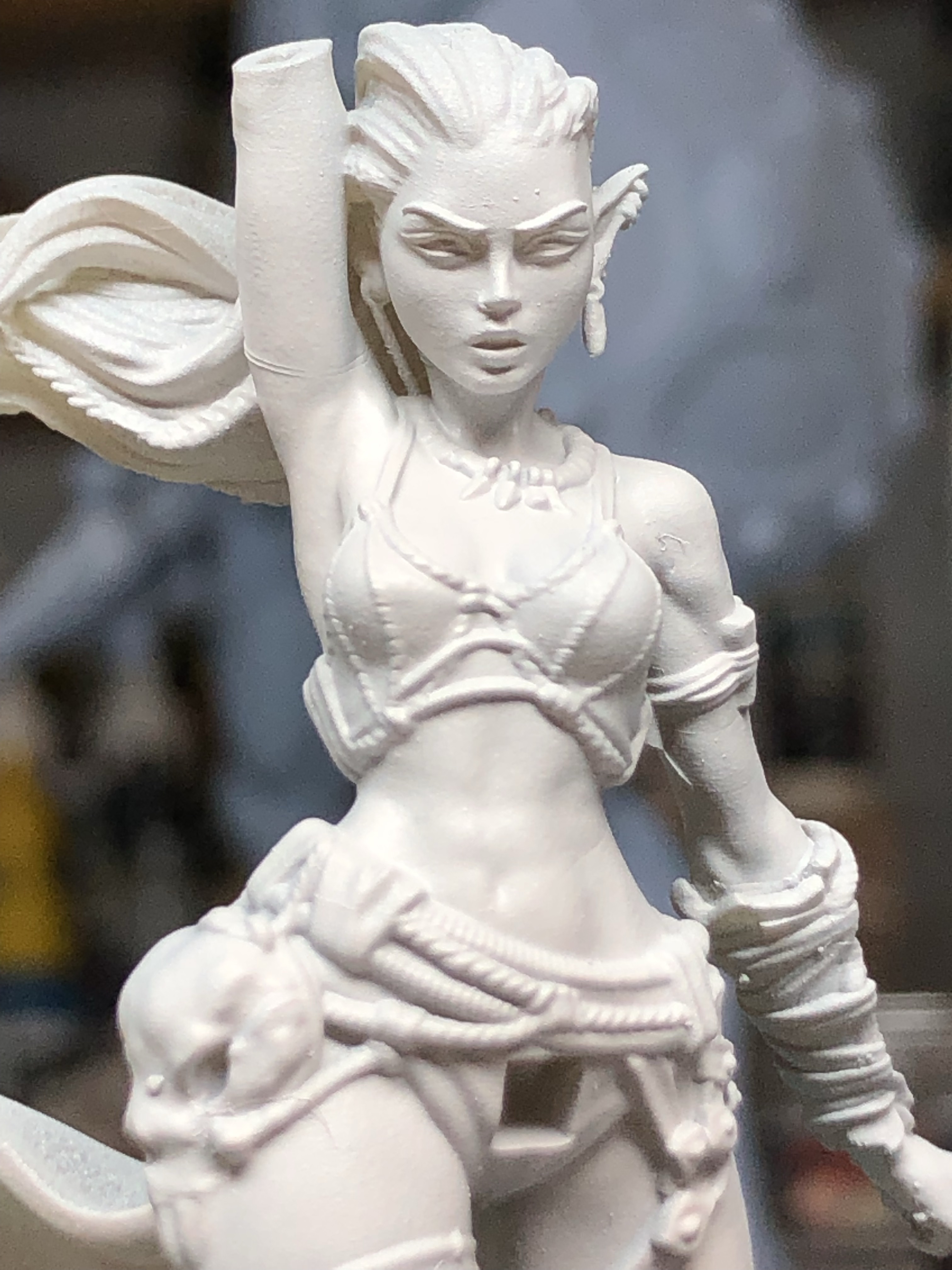 3D Printable Sia the Elf Barbarian by Nerikson