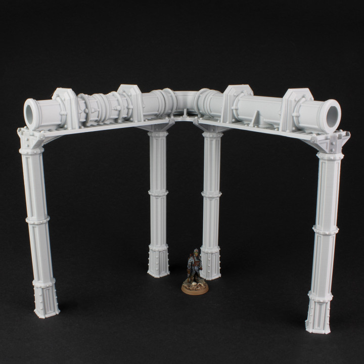 3D Printable Industrial Pipe Bundle by Tesseract Tomb