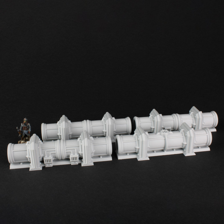 3D Printable Industrial Pipe Bundle by Tesseract Tomb