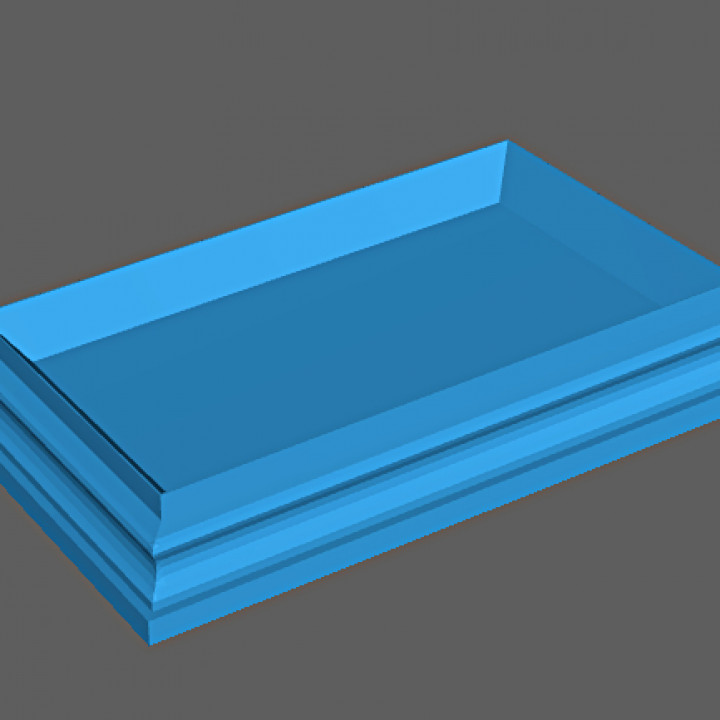3D Printable Base 3 - Rectangle Base by Oliver Spaeth