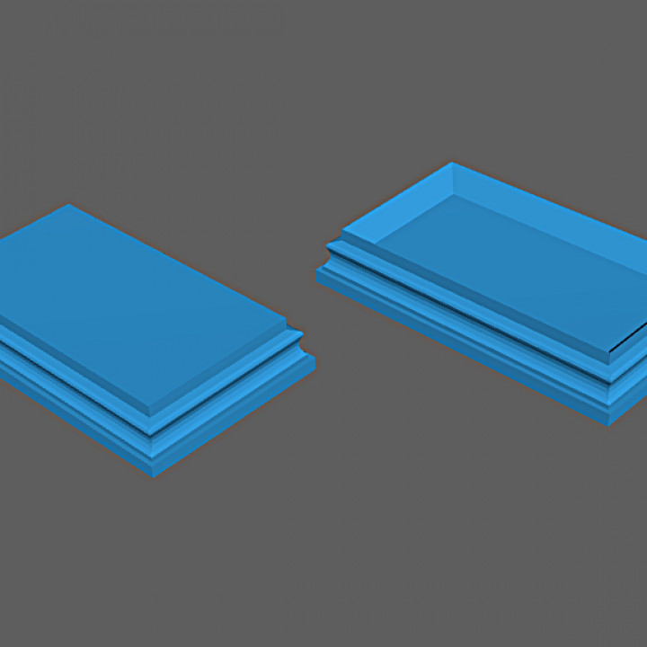 3D Printable Base 3 - Rectangle Base by Oliver Spaeth