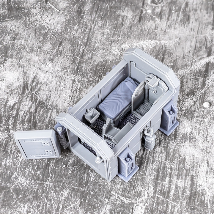3D Printable Inmate Isolation Cell - Narok Prison Collection by Print Minis