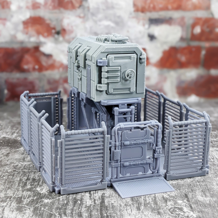 3D Printable Inmate Isolation Cell - Narok Prison Collection by Print Minis