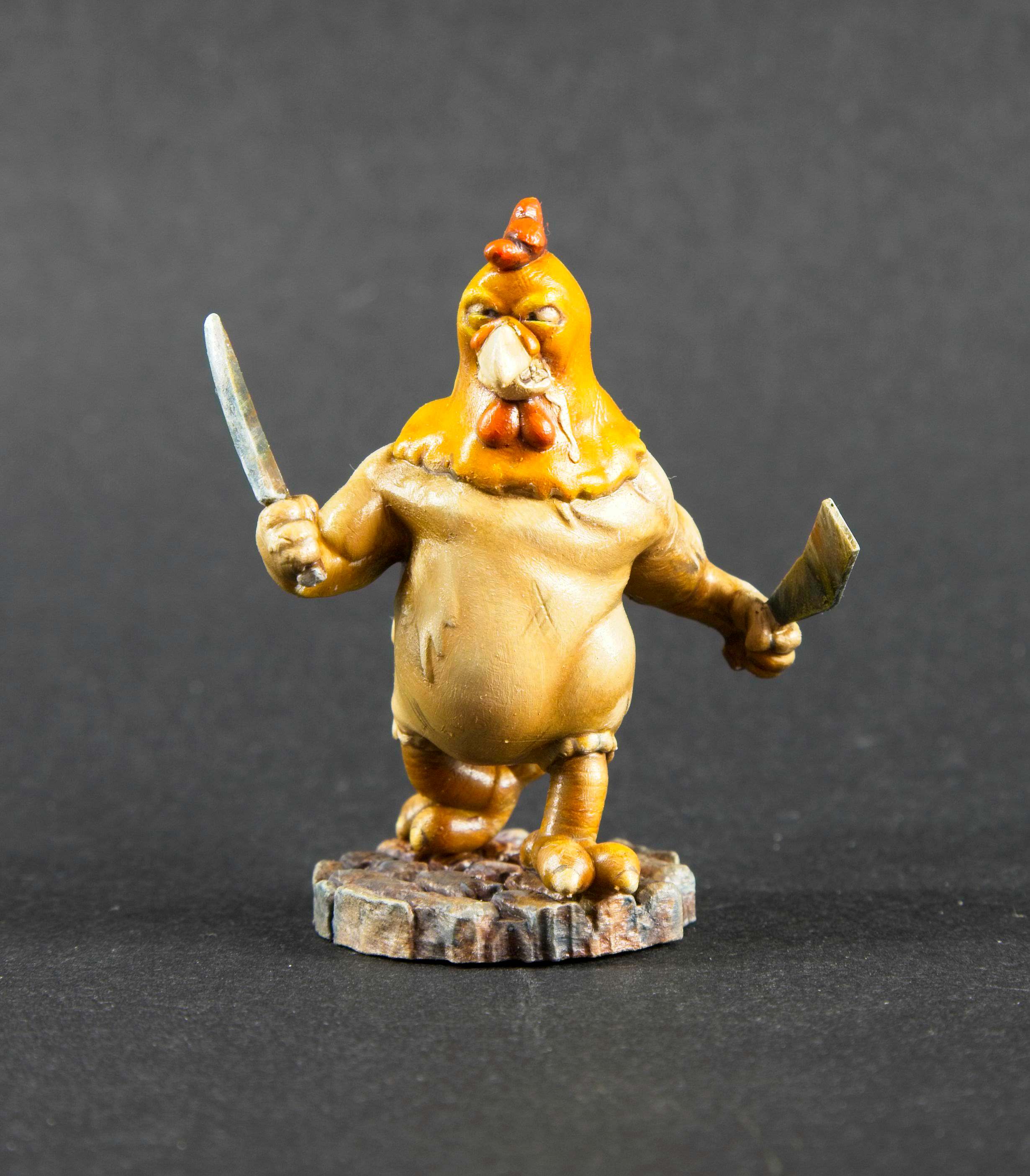 3D Printable Psychotic Chicken Mascot 32mm by Darkness