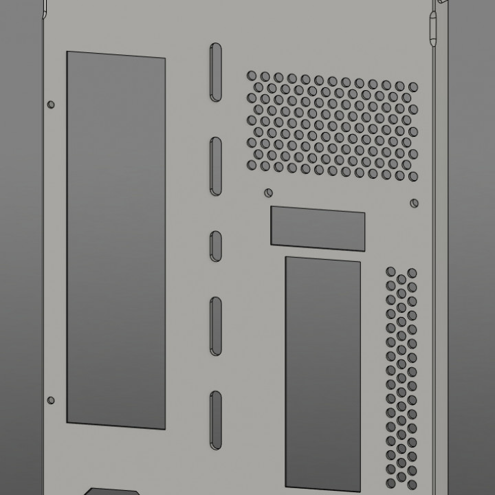 3D Printable NR200P Back Panel Mod by Wyatt Peters