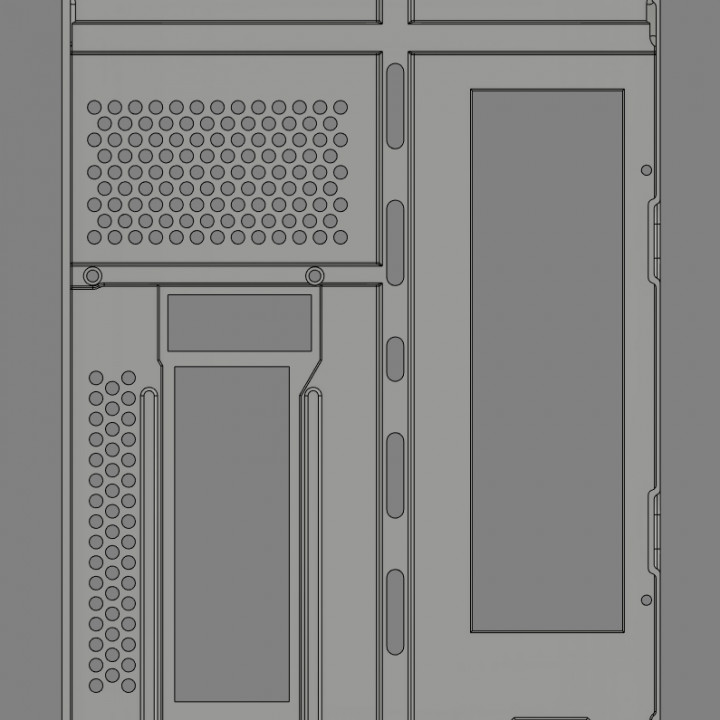 3D Printable NR200P Back Panel Mod by Wyatt Peters