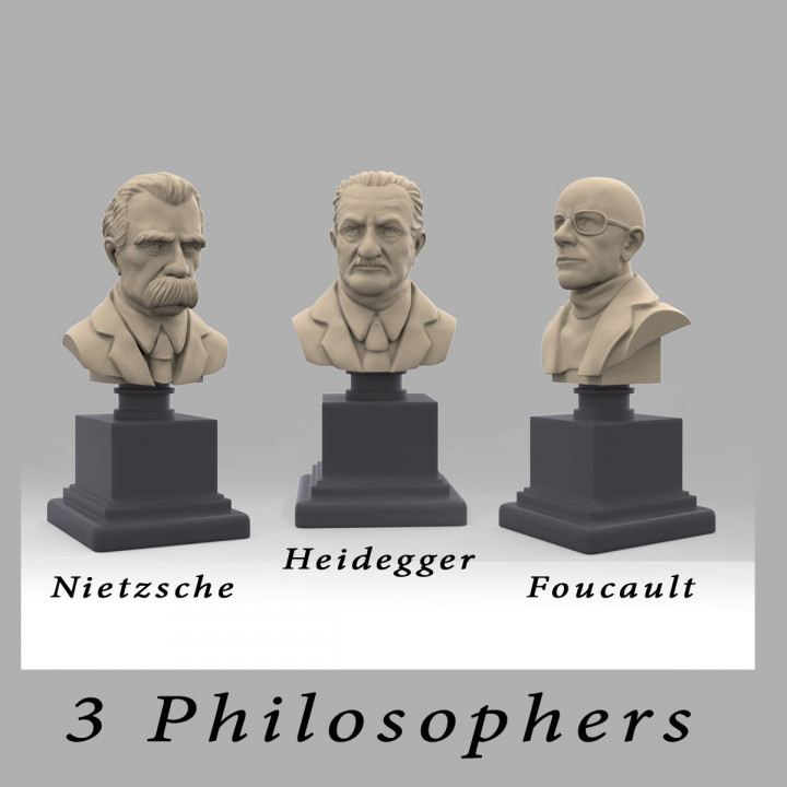 3D Printable Nietzsche, Heidegger, Foucault: 3 Philosophers of the ...