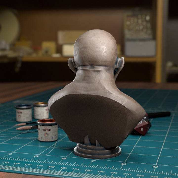 3D Printable Strongman Bust [Pre-Supported] by TytanTroll Miniatures