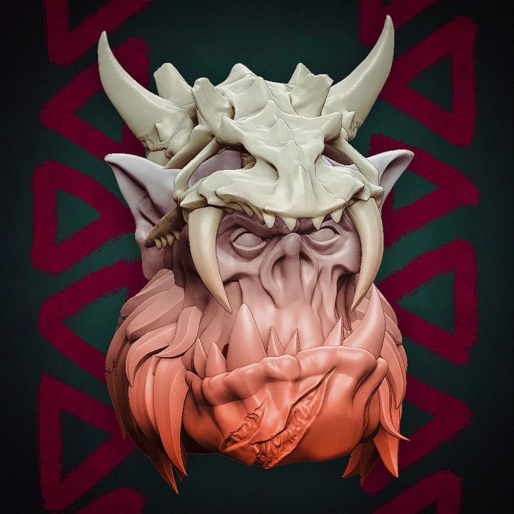 3D Printable MrModulork's Orc Monster Hunter Heads - Set A by MrModulork