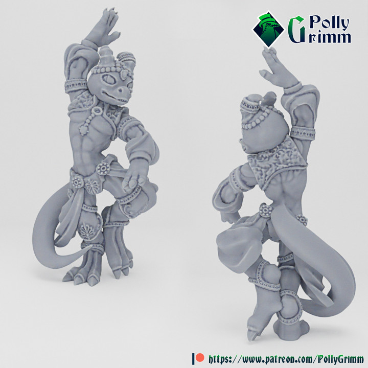 3D Printable Fantasy tabletop miniature character. Kobold dancer by ...
