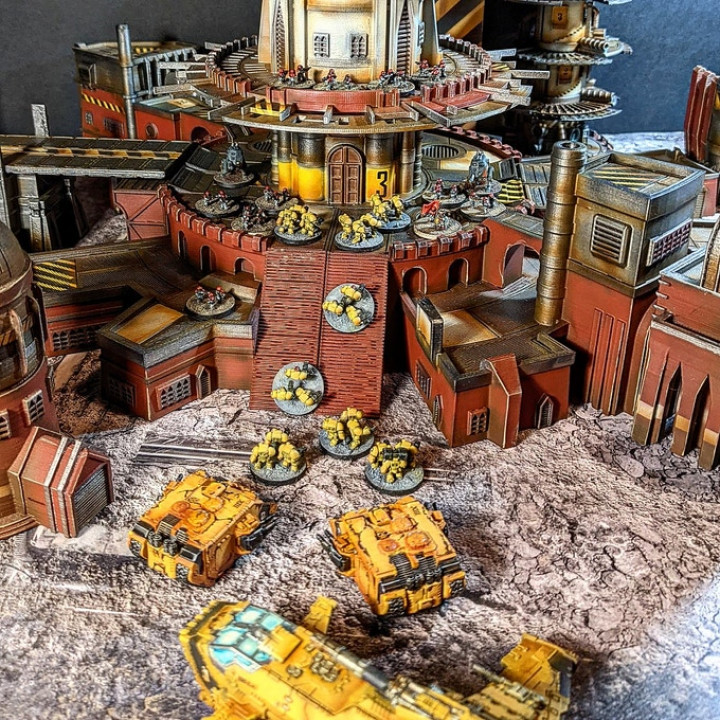 3D Printable Hive city Tower- 8mm scale by Bishok