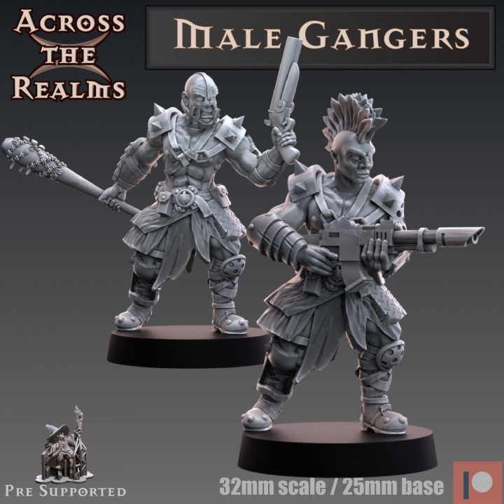3D Printable Male Gangers - Modular by Across the Realms