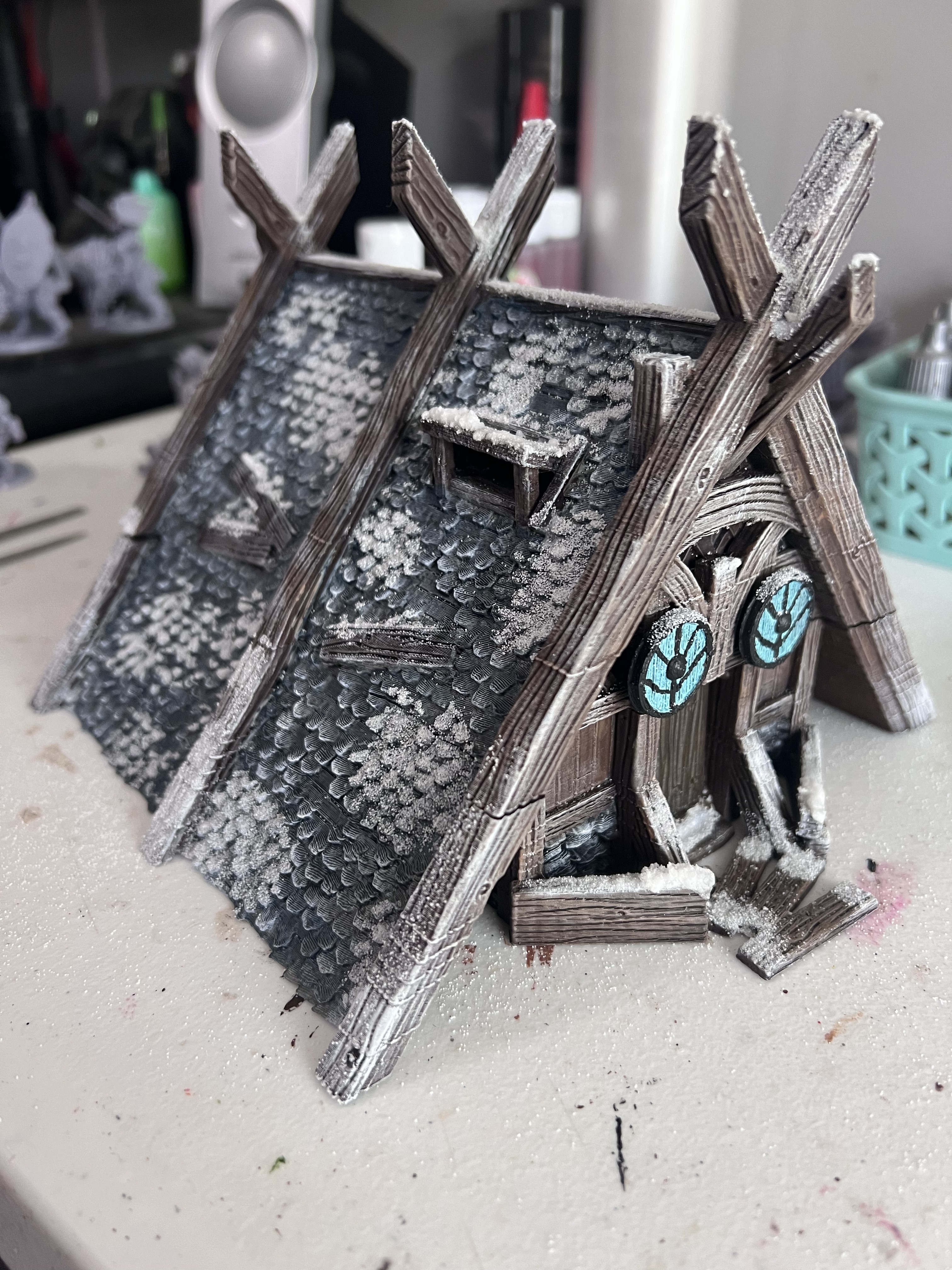 3D Printable Dark Realms - Odingard - Norse House 1 by Dark Realms Forge