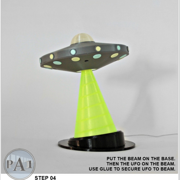 3D Printable UFO NIGHT LAMP by PA1