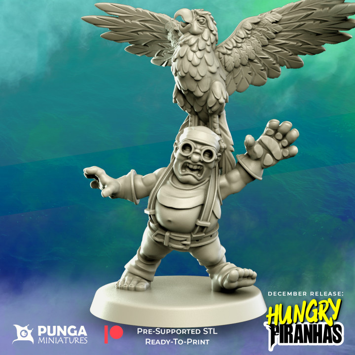 3D Printable Halfling Catcher 1 by Punga Miniatures