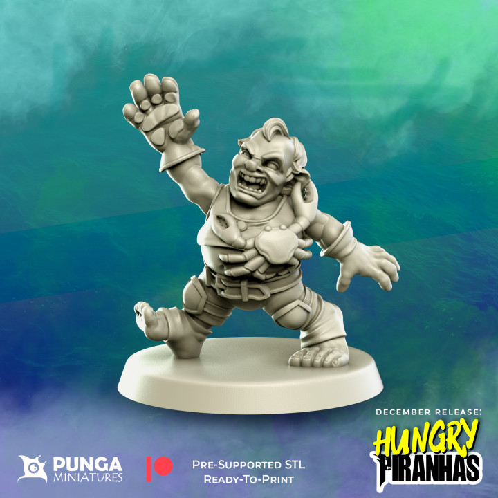 3D Printable Halfling Catcher 2 by Punga Miniatures