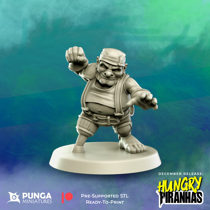3D Printable Halfling Lineman 2 by Punga Miniatures
