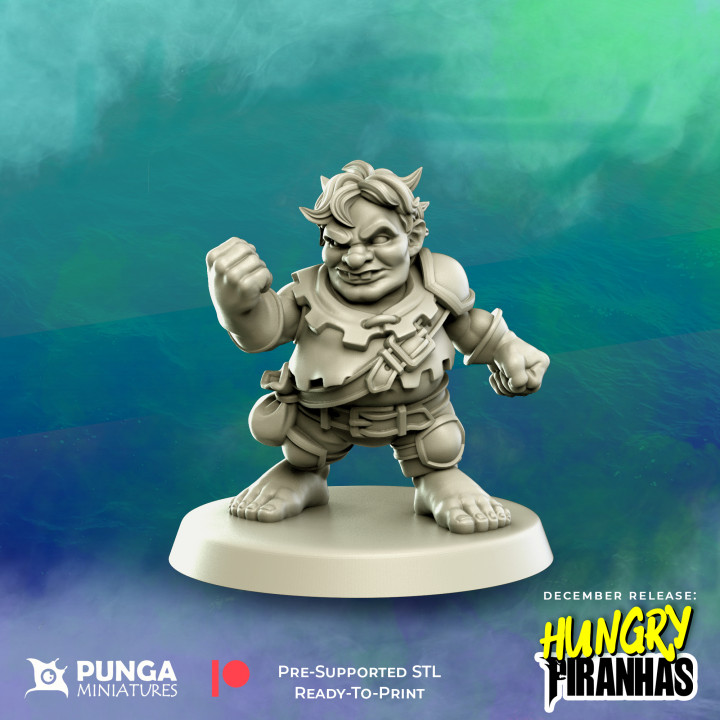 3D Printable Halfling Lineman 3 by Punga Miniatures