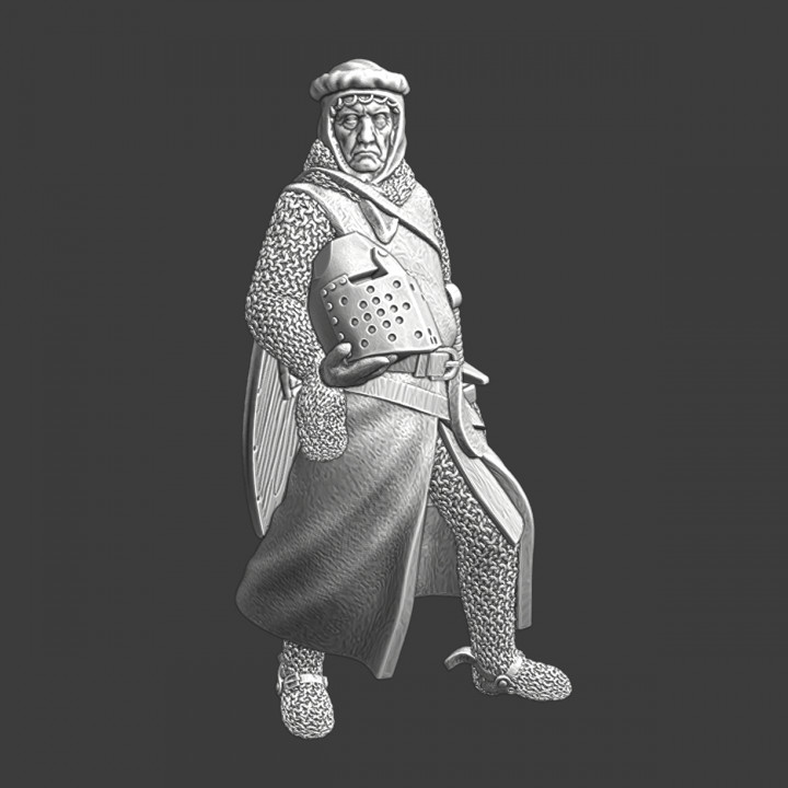 3D Printable Medieval Knight with helmet in hand by Northern Crusades ...