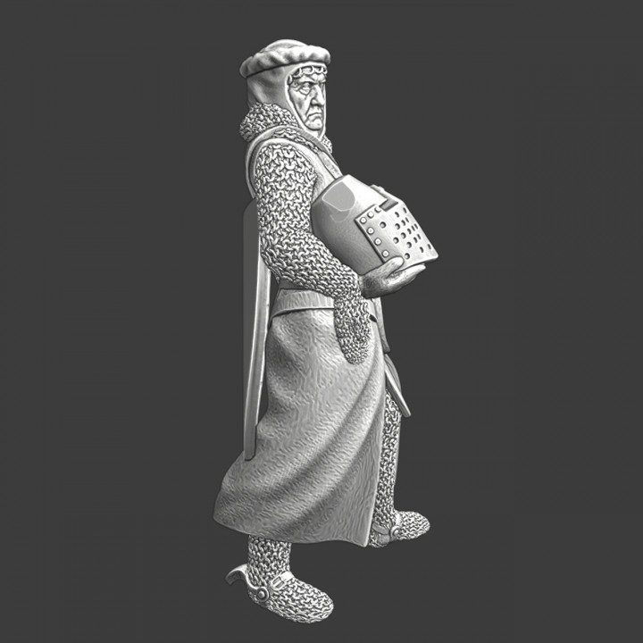 3D Printable Medieval Knight with helmet in hand by Northern Crusades ...