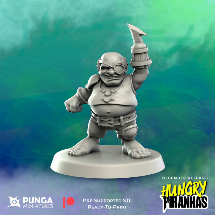3D Printable Halfling Lineman 4 by Punga Miniatures