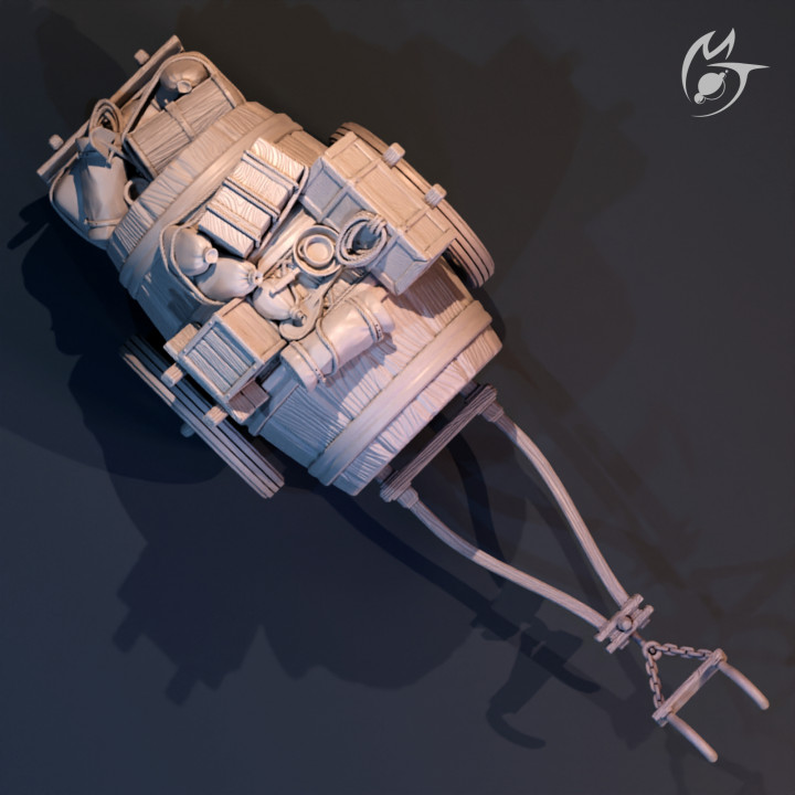 3D Printable Barrel Cart - the Ulmeni Caravan by Making Tlon