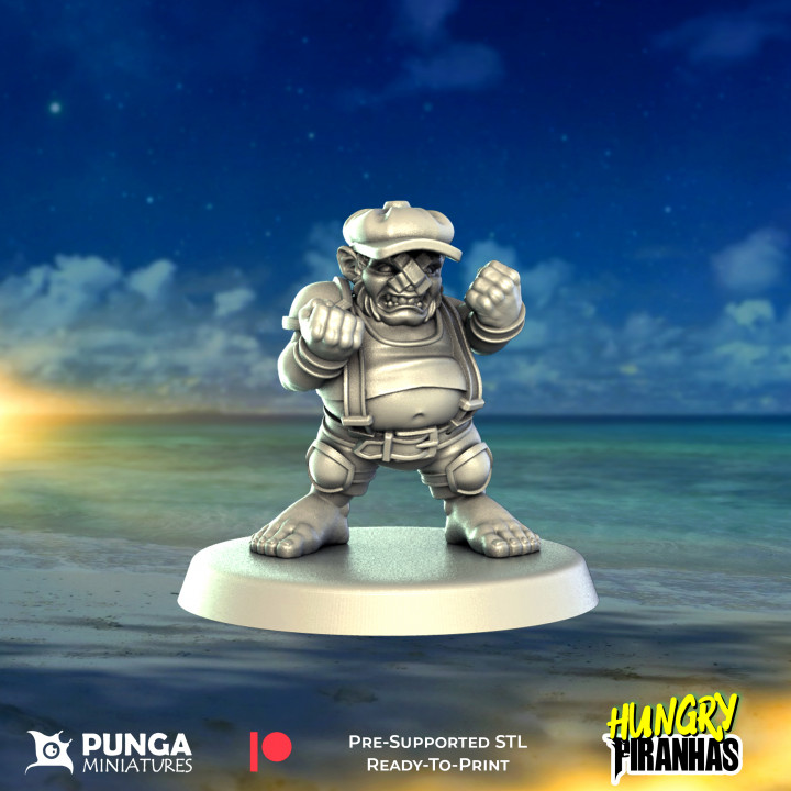 3D Printable Halfling Lineman 5 by Punga Miniatures