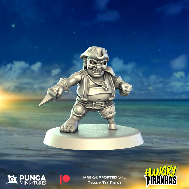 3D Printable Halfling Lineman 7 by Punga Miniatures