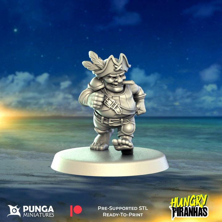 3D Printable Halfling Lineman 8 by Punga Miniatures
