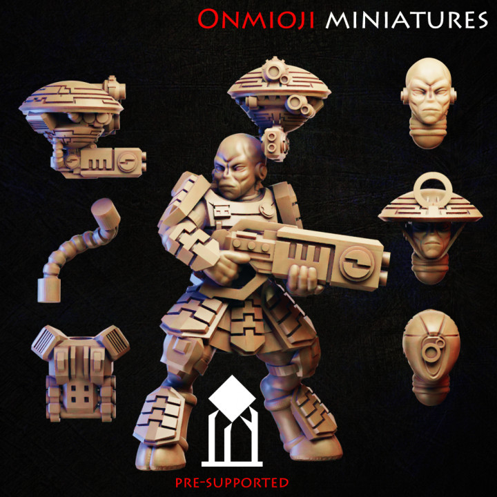 3D Printable Alien soldier by Stanislav Kuznetsov