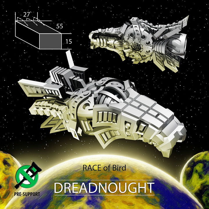 3D Printable DREADNOUGHT for Bird Race by ИVAN