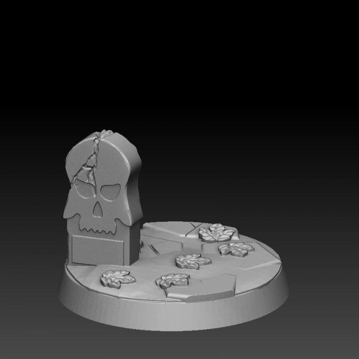 3D Printable 15 round Graveyard bases by Feed My 3dPrinter