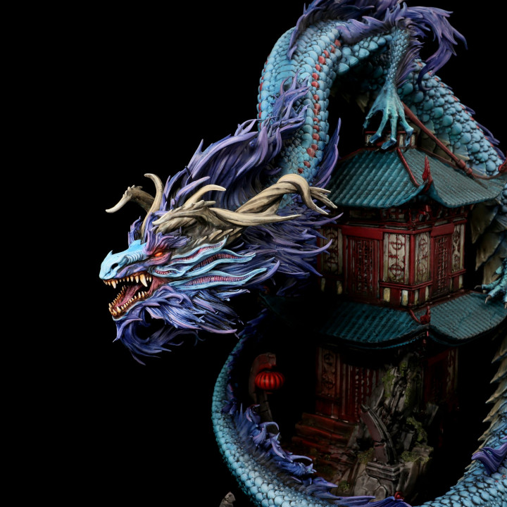 3D Printable Azure Dragon by Mini Monster Mayhem