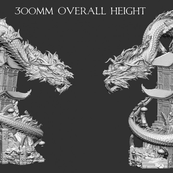3D Printable Azure Dragon by Mini Monster Mayhem