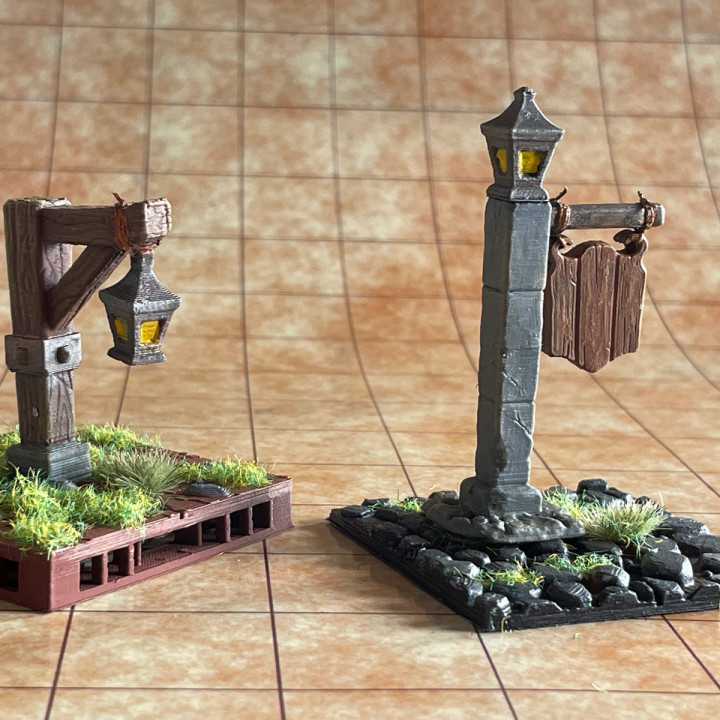 3D Printable Town Streets Set by Gracewindale Mini Scenery