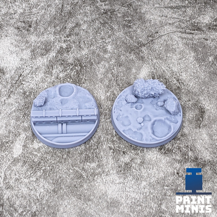 3D Printable Lunar Prison Bases - Narok Prison Collection by Print Minis