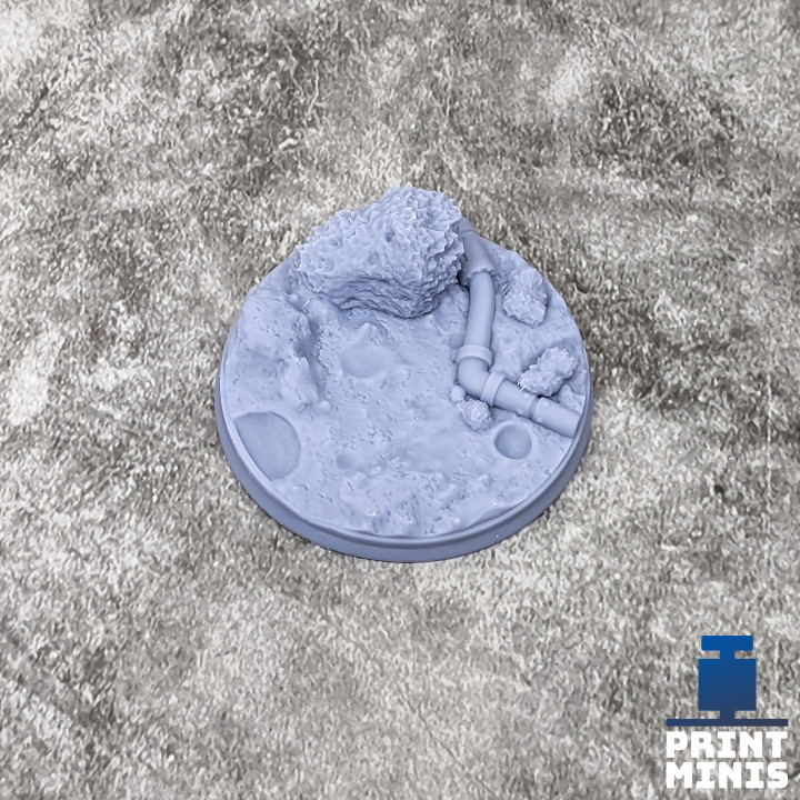 3D Printable Lunar Prison Bases - Narok Prison Collection by Print Minis