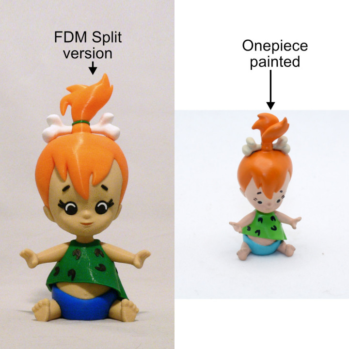 3D Printable Pebbles Flintstone - Onepiece by Steve Solomon