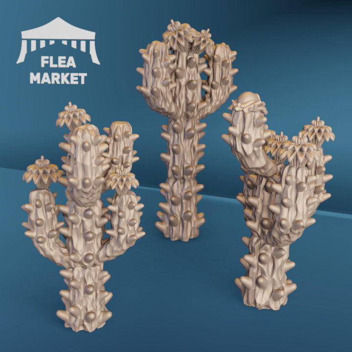3D Printable Blooming Cactus Pack by Flea Market