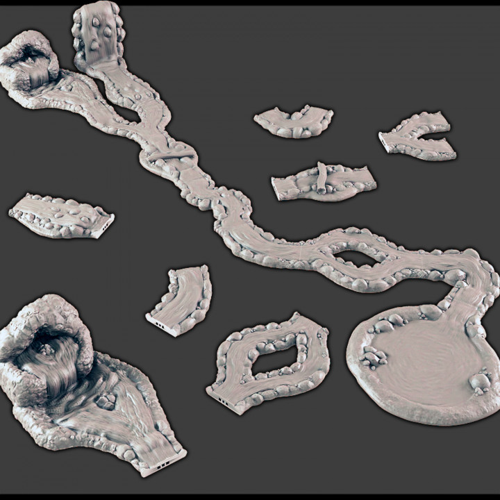3D Printable Modular River (Frozen and Regular) [Support-free] by Evan ...