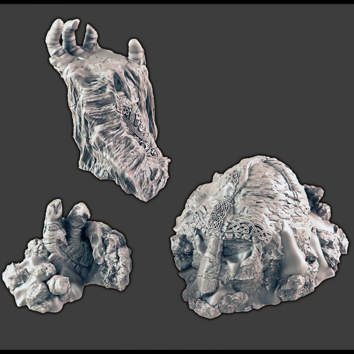 3D Printable "The Warden" Buried Frozen Statue [Support-free] by Evan ...