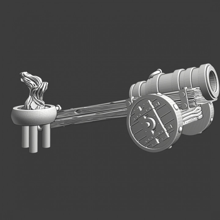 3D Printable Medieval small wheeled canon - bombard by Northern ...