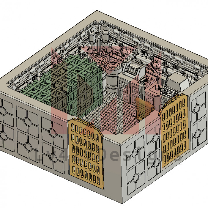 3D Printable Sci Fi Maintenance Corridor Work Room2 by Mark