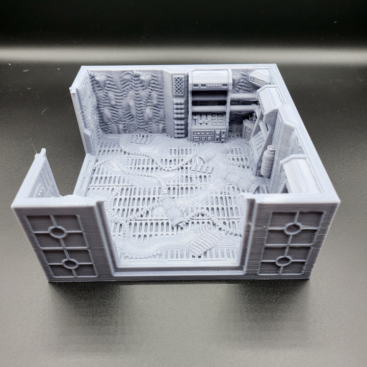 3D Printable Sci Fi Alien Corridor - Corner#2 by Mark