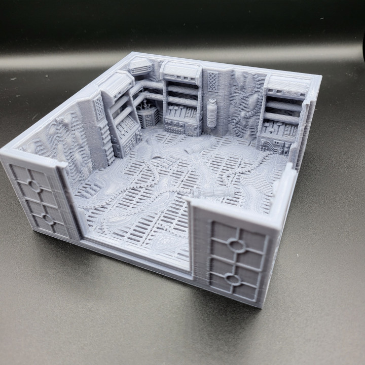 3D Printable Sci Fi Alien Corridor - Corner#2 by Mark