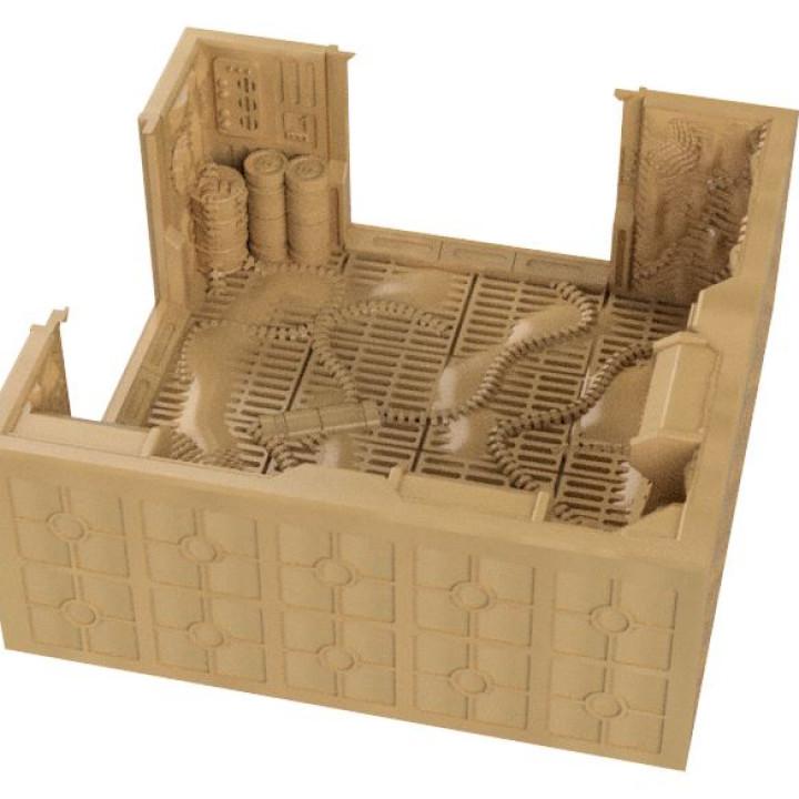 3D Printable Sci Fi Alien Corridor - Corner#2 by Mark